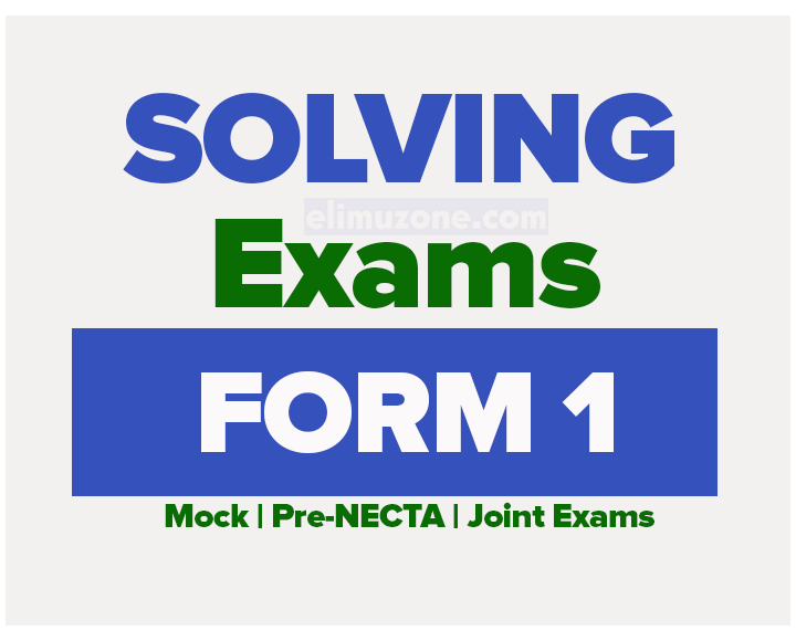 Ilemela MC Form One Joint Terminal Exams 2025 With Marking Schemes